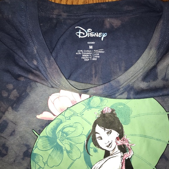 Disney | Tops | Mulan Disney Lotus Bleach Dye Tie Dye T Shirt | Poshmark